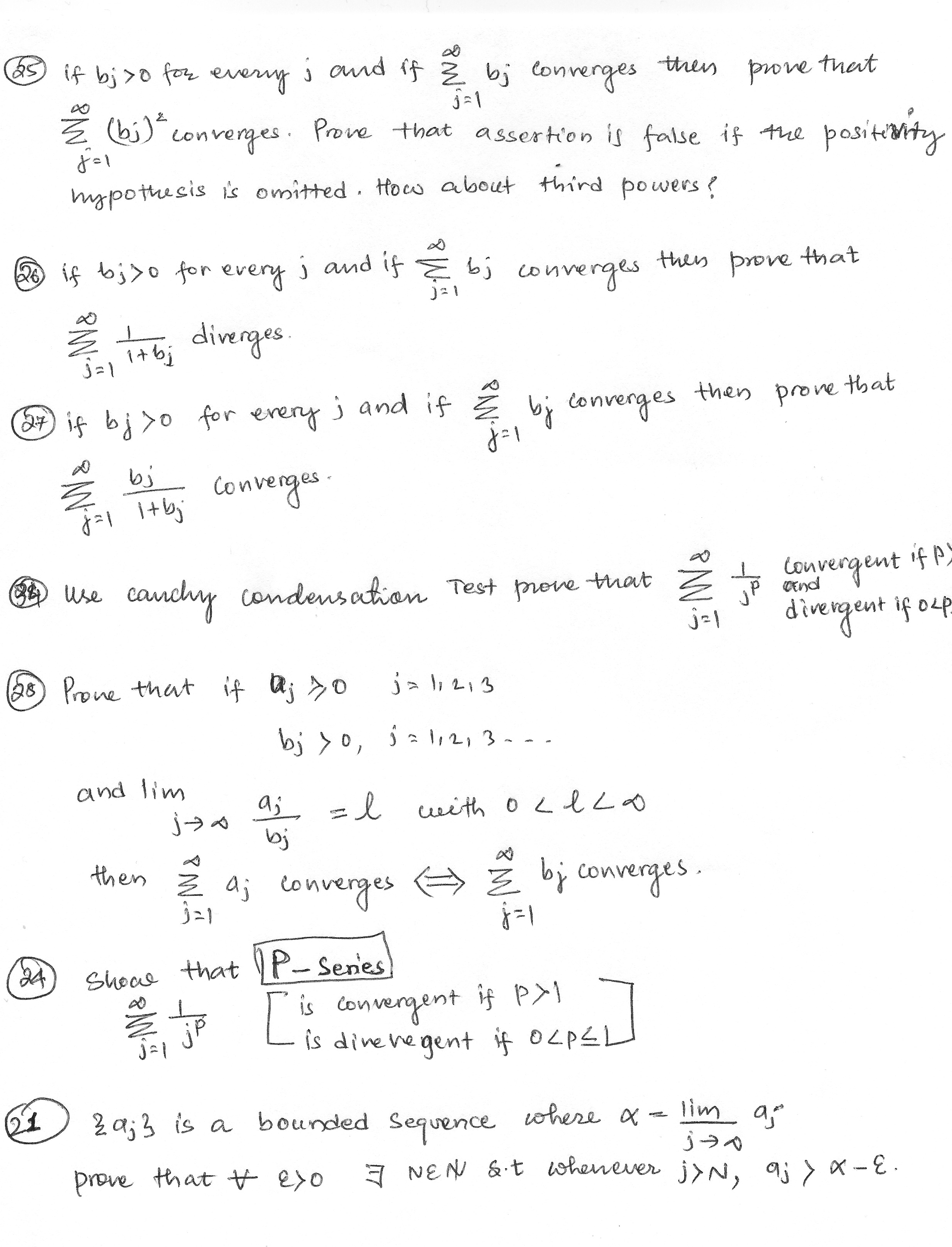 Solved If bj > 0 for energy j and if bj converges then | Chegg.com