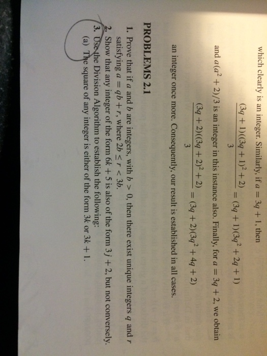 Solved show that any integer of the form 6k+5 is also of the | Chegg.com
