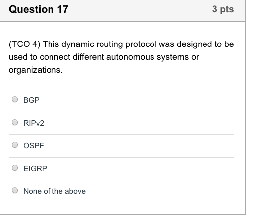 Solved Question 12 3 pts (TCO 3) What piece of information | Chegg.com Solved Question 12 3 pts (TCO 3) What piece of information | Chegg.com