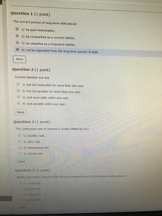 Solved The current portion of long-term debt should be paid | Chegg.com