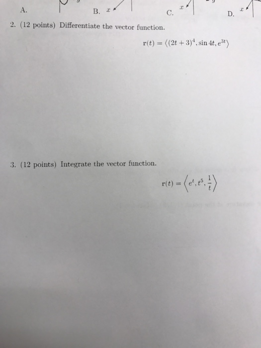 Solved Differentiate the vector function. r(t)