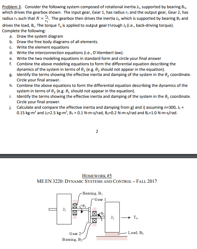 Solved Problem 3. Consider the following system composed of | Chegg.com