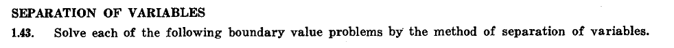 Solved SEPARATION OF VARIABLES 1.43. Solve each of the | Chegg.com