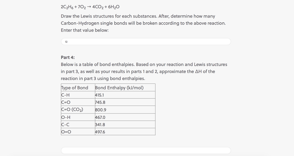 Solved 2C2H6 + 702 → 4CO2 + 6H20 Draw the Lewis structures | Chegg.com