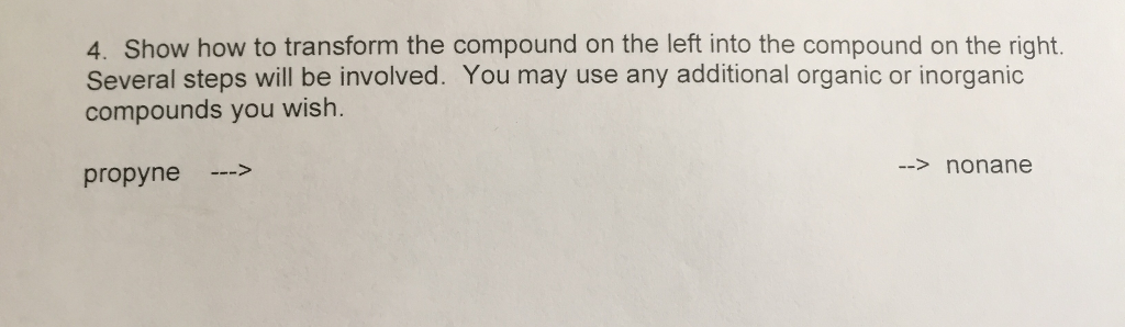 Solved show how to transform the compound on the left into | Chegg.com