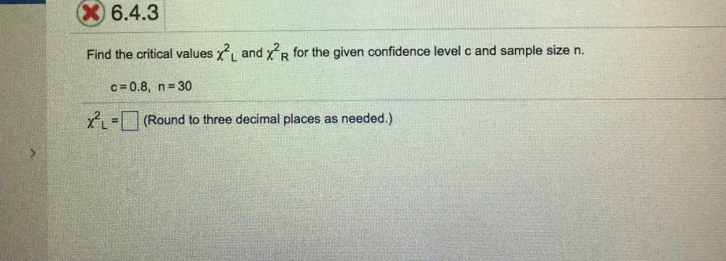 Solved Find the critical values x^2_L and x^2_R for the | Chegg.com