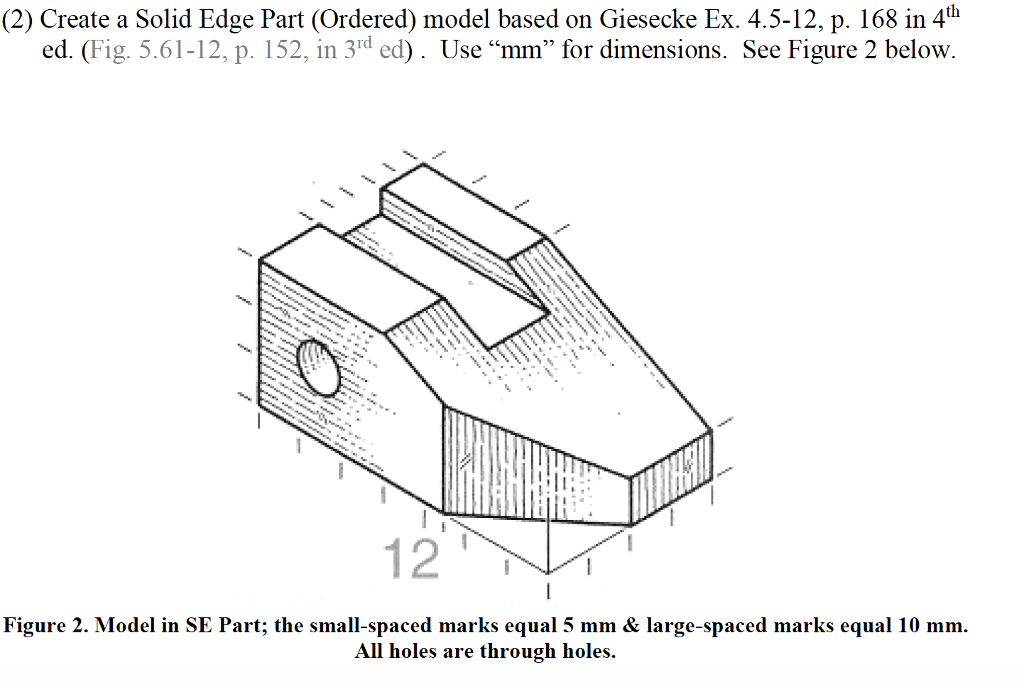 Solved Create A Solid Edge Part Ordered Model Based On Chegg