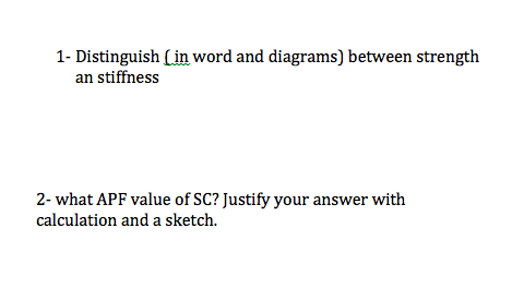 Solved 1- Distinguish (in word and diagrams) between | Chegg.com