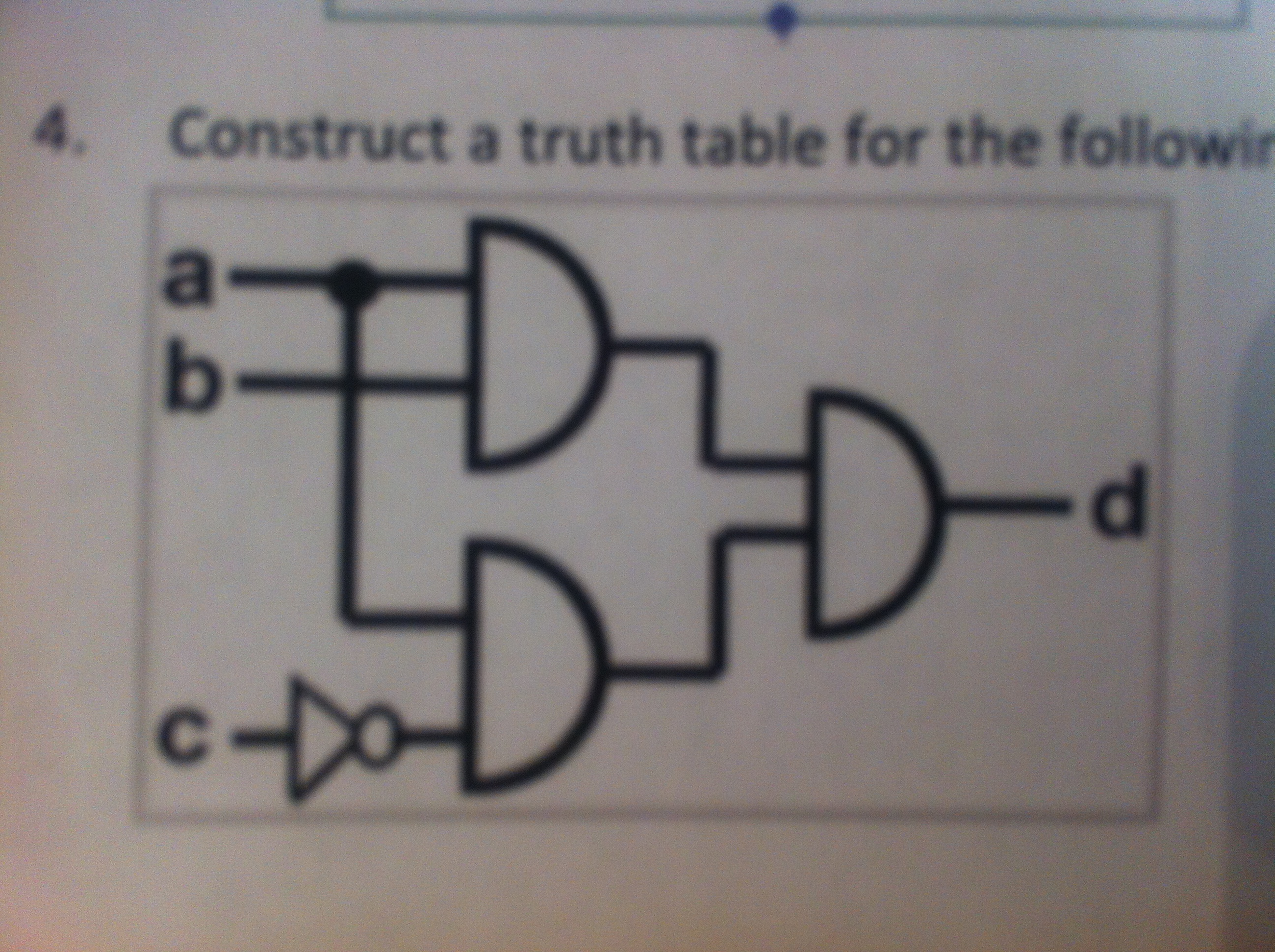 Solved Construct A Truth Table For The Follow