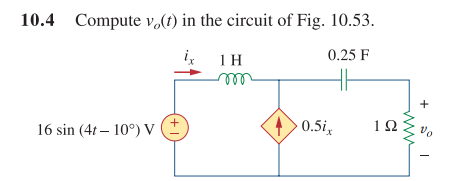 Solved Compute V0 in the following circuit: The book wants | Chegg.com
