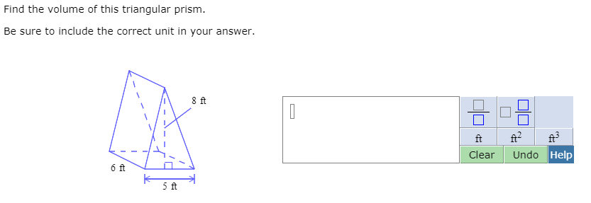 Solved Find the volume of this triangular prism. Be sure to | Chegg.com