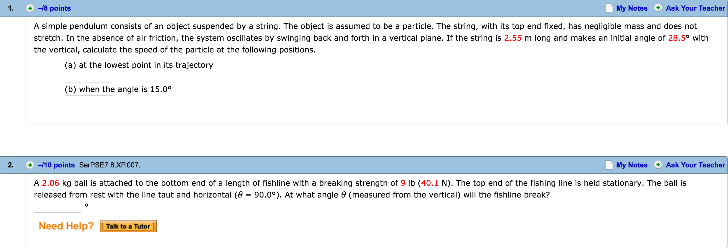 Solved A Simple Pendulum Consists Of An Object Suspended By 
