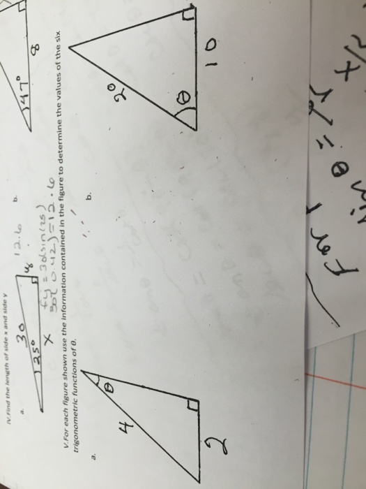 Solved Find the length of side x and side y For each figure | Chegg.com
