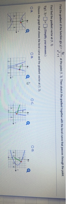 Solved Find the gradient of the function g(x, y) = 5y/x^2 + | Chegg.com