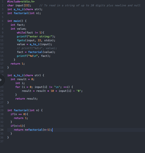 Solved C function takes in string of digits and converts it | Chegg.com