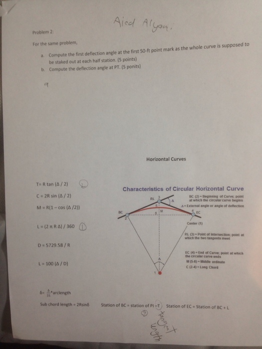 Solved Tow tangent lines meet at a deflection angle of 74 | Chegg.com
