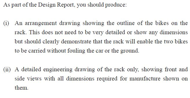 (a) Bicycle Rack When a full design specification was | Chegg.com