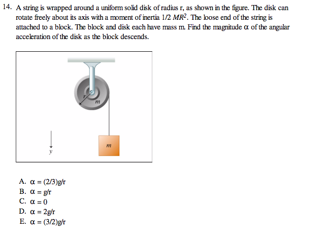 Solved A string is wrapped around a uniform solid disk of | Chegg.com Solved A string is wrapped around a uniform solid disk of | Chegg.com