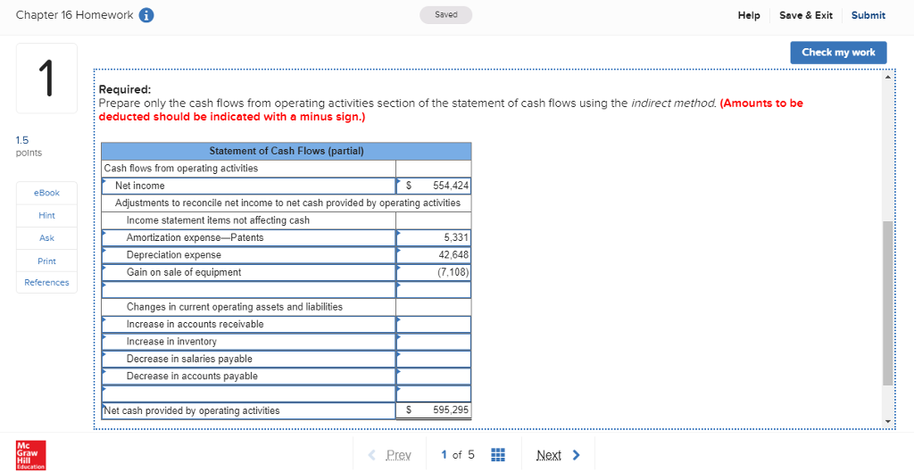 Solved Chapter 16 Homework 6 Help Save &Exit Submit Saved | Chegg.com