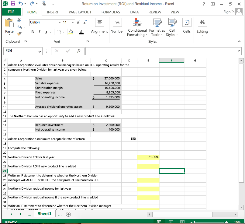 Solved 1-Compute return on investment (ROI) and show how it | Chegg.com