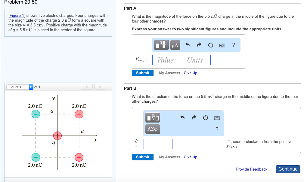 Solved (Figure 1) shows five electric charges. Four charges | Chegg.com