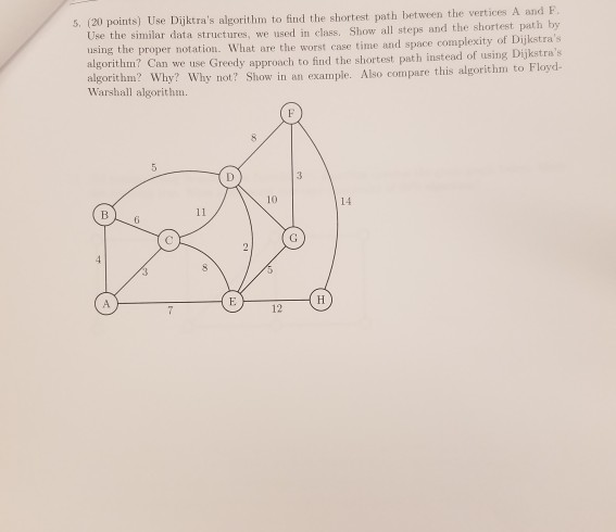 Solved Use Dijktra's algorithm to find the shortest path | Chegg.com Solved Use Dijktra's algorithm to find the shortest path | Chegg.com