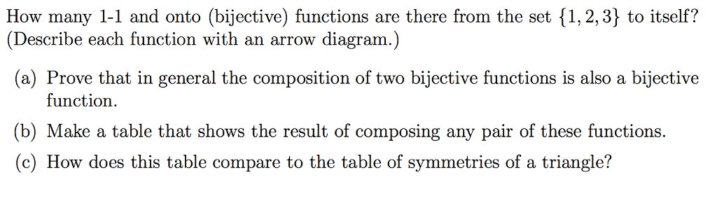 Solved How Many 1 1 And Onto Bijective Functions Are There