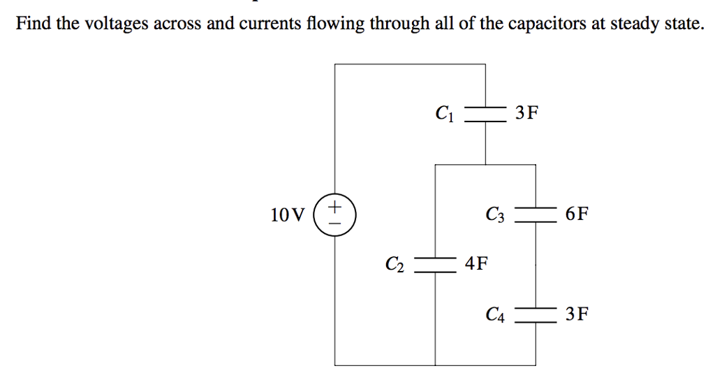 Solved Find the voltages across and currents flowing through | Chegg.com