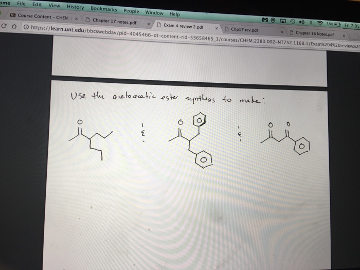 Solved Use the acetoacetic ester synthesis to make: | Chegg.com