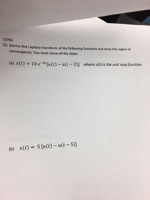 Solved Derive the Laplace transform of the following | Chegg.com