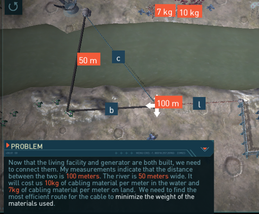Solved possible equations to use: A=(bxh)/2 Distance between | Chegg.com