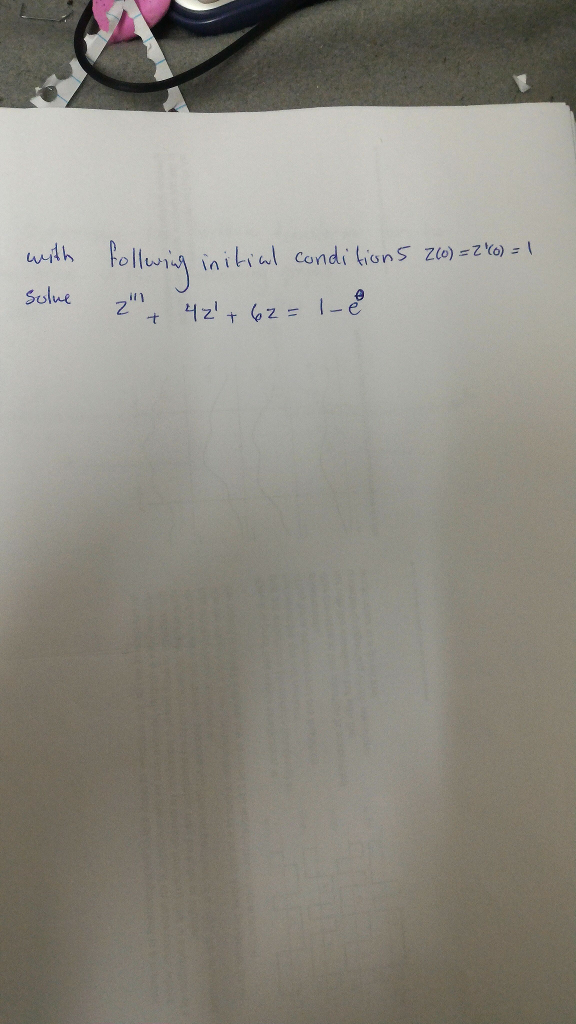 Solved With following initial conditions z(0) = z^1(0) = 1 | Chegg.com