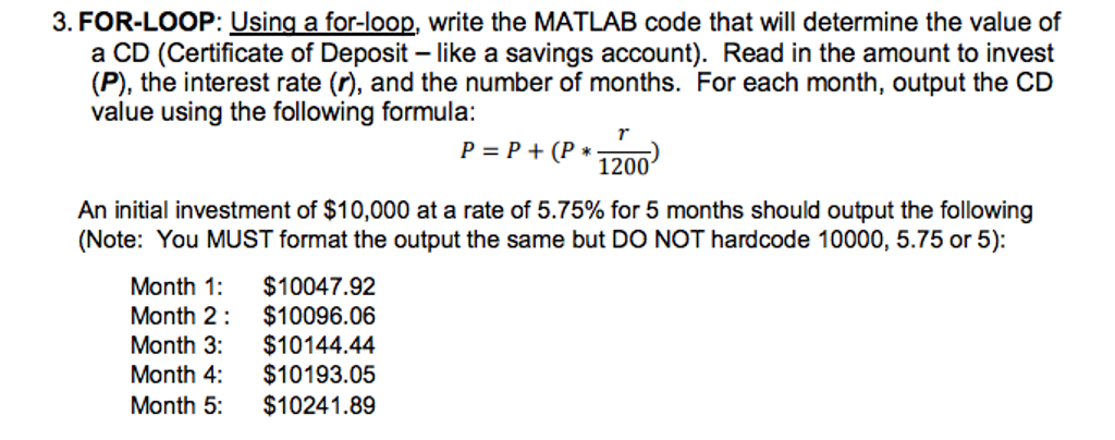 Solved Using a for-loop, write the MATLAB code that will | Chegg.com