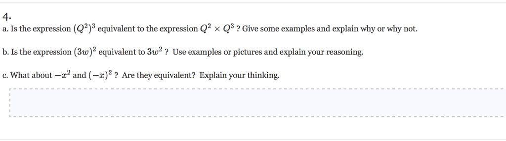 Solved A. Is the expression (Q^2)^3 equivalent to the | Chegg.com