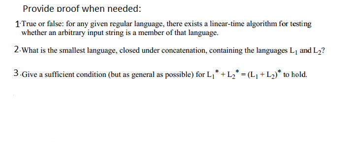 Solved Algorithms for Regular language. Closure under | Chegg.com
