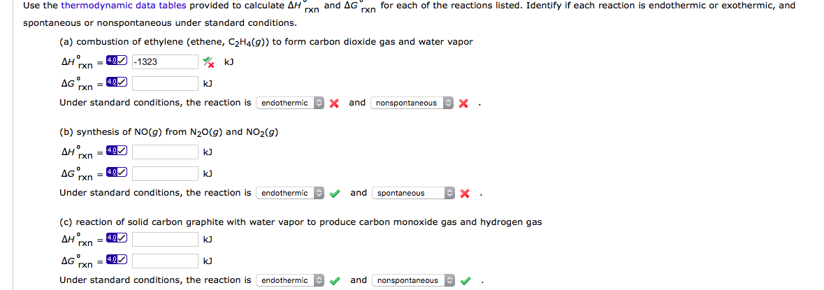 Solved Use the thermodynamic data tables provided to | Chegg.com