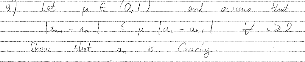 Solved Let mu elementof (0, 1) and assume that |a_n + 1 - | Chegg.com