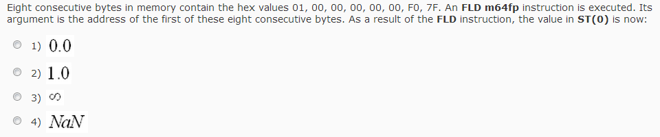 Solved Eight consecutive bytes in memory contain the hex | Chegg.com