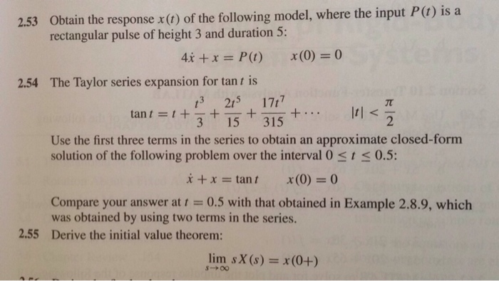 Solved 2.54 The Taylor series expansion for tan t is Use the | Chegg.com