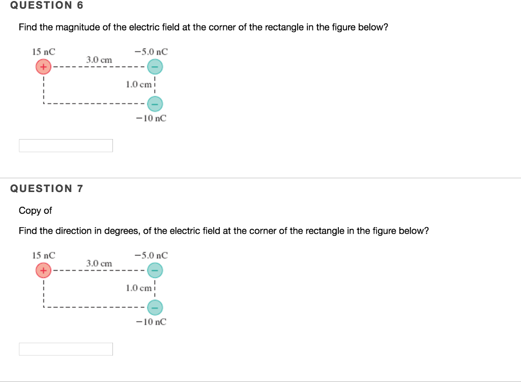 Solved Find the magnitude of the electric field at the | Chegg.com