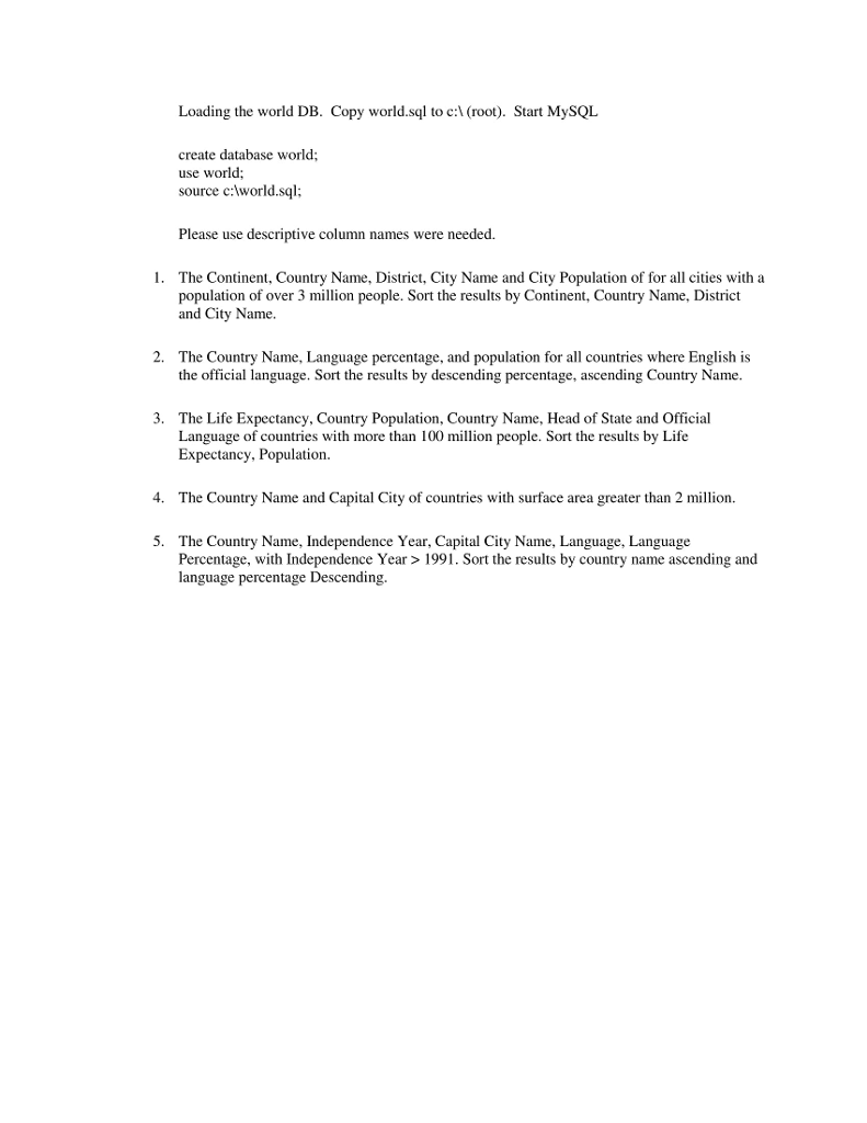 Solved Multi-table query assignment. Due 3-22-13 Create SQL | Chegg.com
