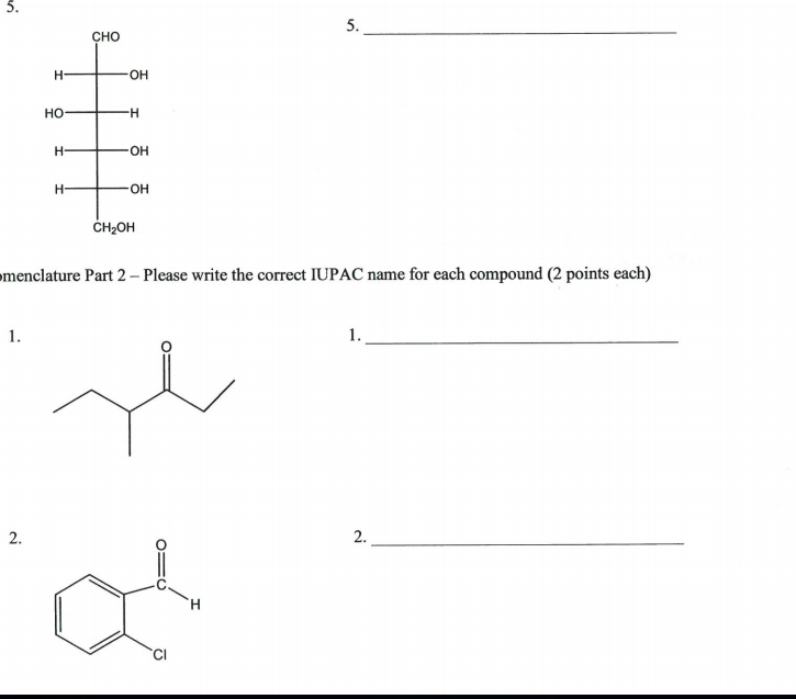 Solved Write the correct IUPAC name for each compound | Chegg.com