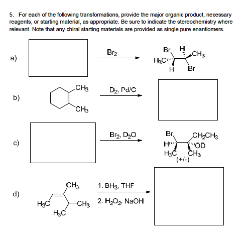 Solved 5. For each of the following transformations, provide | Chegg.com