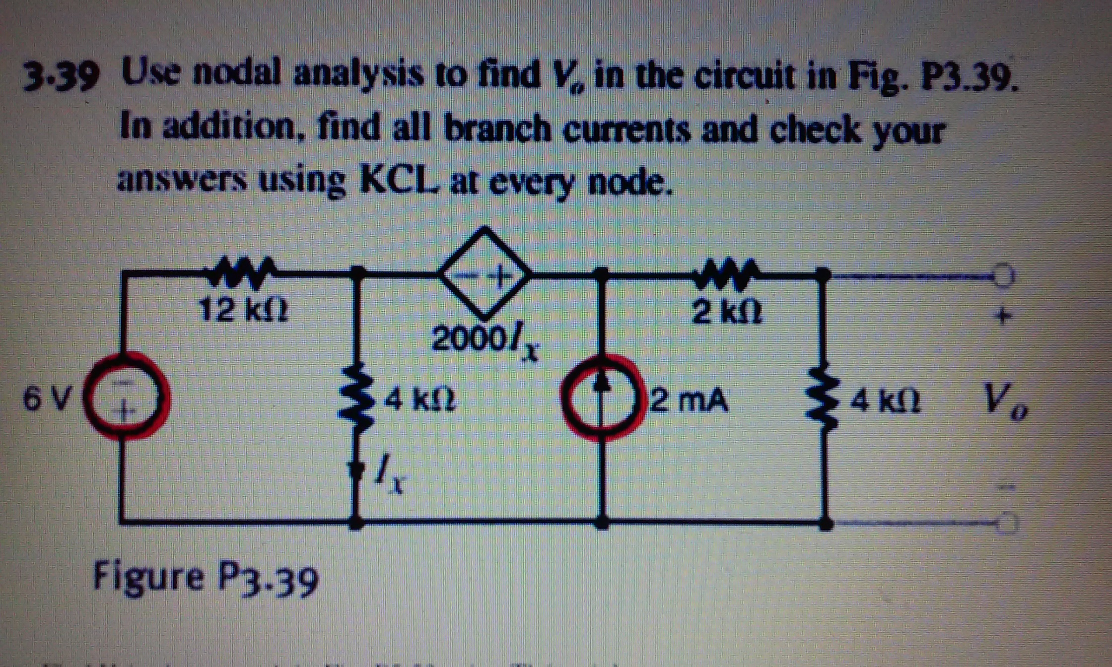 Solved Use nodal analysis to find V_o in the circuit in Fig. | Chegg.com