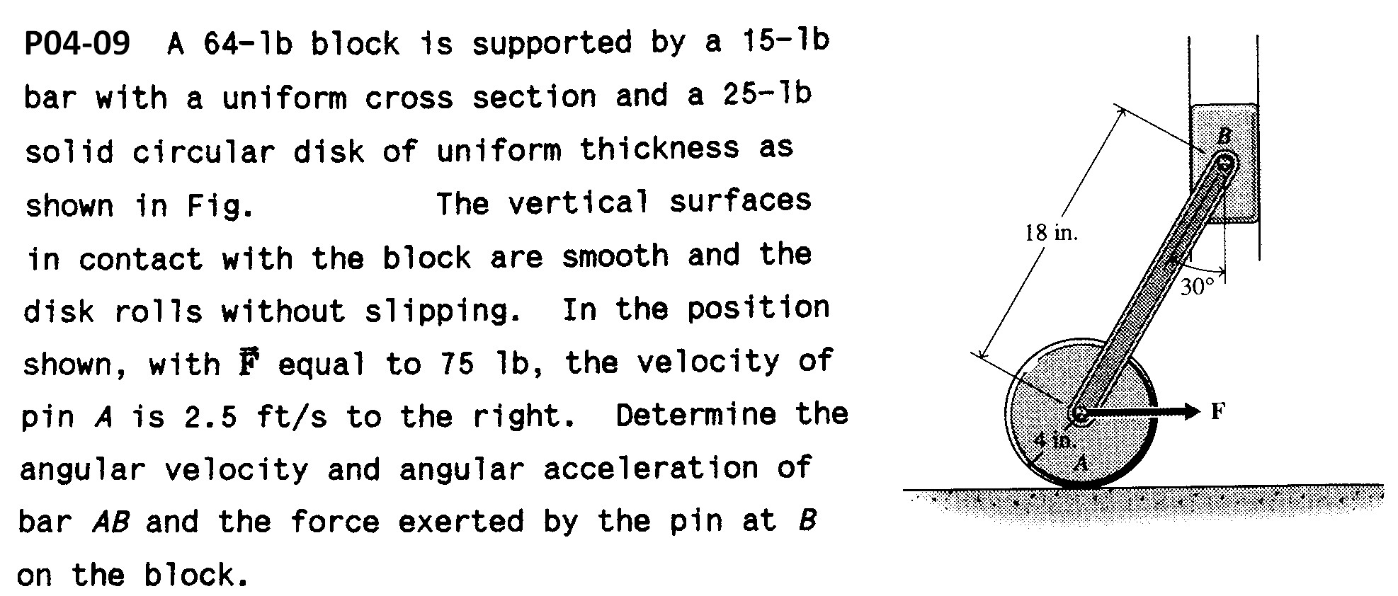 Solved A 64 lb Block 1s Supported By A 15 lb Bar With A Chegg solved-a-64-lb-block-1s-supported-by-a-15-lb-bar-with-a-chegg