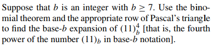 Solved Suppose that b is an integer with b7. Use the bino- | Chegg.com