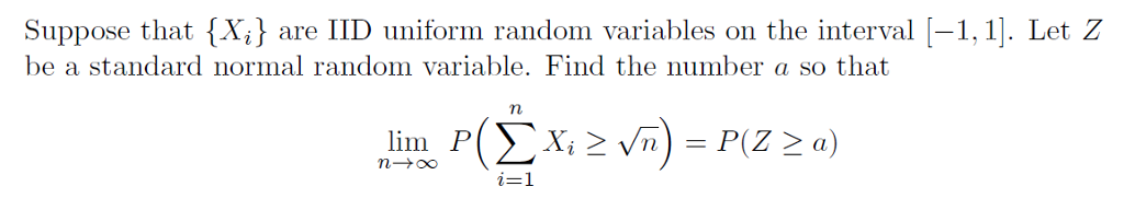 Solved Suppose that Xi) are IID uniform random variables on | Chegg.com