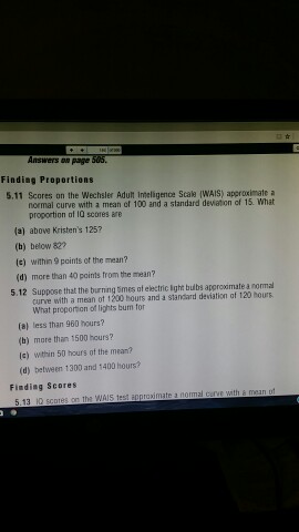 Solved scores on the wechsler adult intelligence scale | Chegg.com