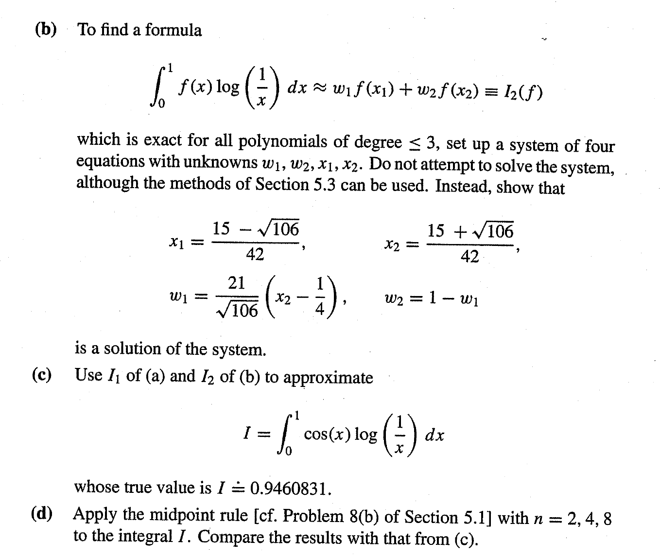 Consider Integrals I f Integral 0 1 F x Log Chegg