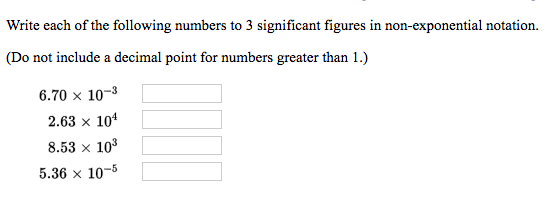 Solved Write each of the following numbers to 3 significant | Chegg.com